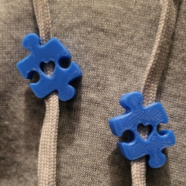 Autism Puzzle Hoodie Drawstring Beads STL File for 3D Print AND Gcode ...