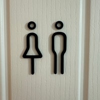 Minimal Shower Sign Acrylic Restroom, Salon, 3D, Toilet, Modern ...