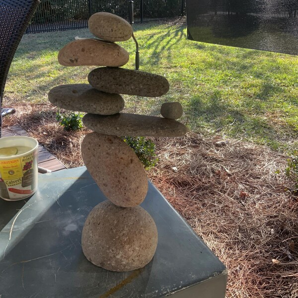 8 Stone Cairn Garden Statue | Stonestatue | Outdoors Decorer ...