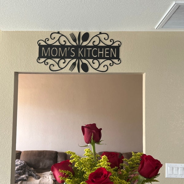 Custom Metal Kitchen Sign Kitchen Decor Kitchen Wall Art Mimi's Kitchen ...