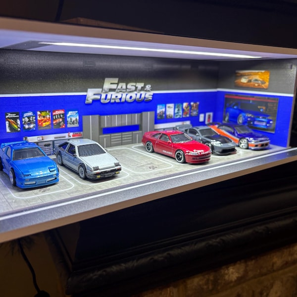 Fast & Furious Garage Theme LED Display Diorama - Etsy