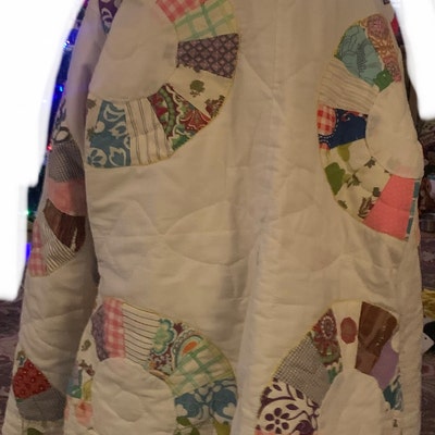 COTTAGECORE Floral JACKET Upcycled Fleece Blanket Coat Slow Fashion Eco ...