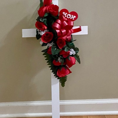 Cemetery Cross Cemetary Flowers Flowers for Grave Gravesite Decor ...