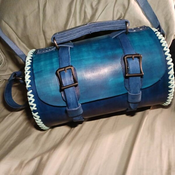 Bali Bag Leather Pattern: Leather Barrel Bag, DIY Bali Bag, Easy ...