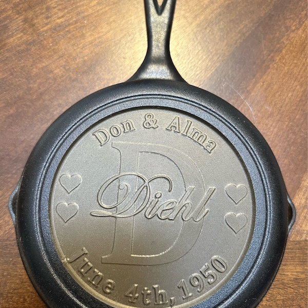 Personalized/custom Cast Iron Skillet - Etsy