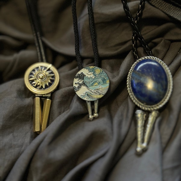 Cross Pearl Flower Bola Bolo Tie Leather Rope Wedding Necklace Golden ...