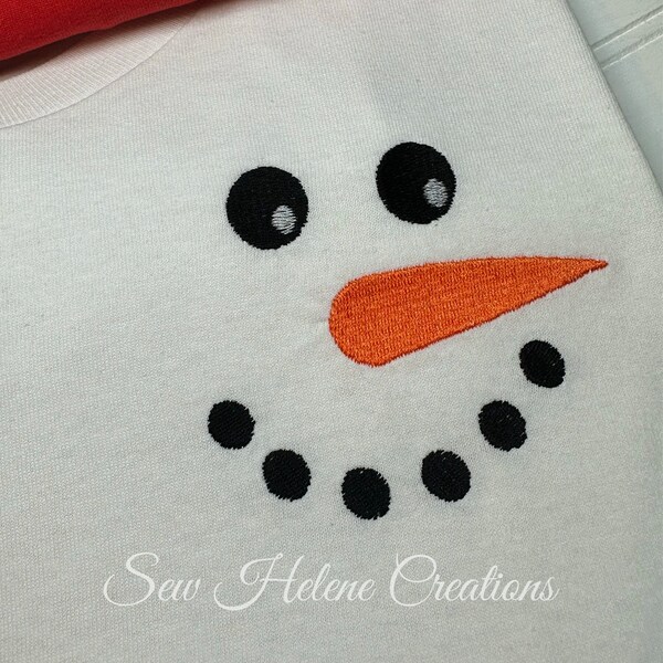 Snowman Face Embroidery Design. Mini Snowman. Machine Embroidery ...