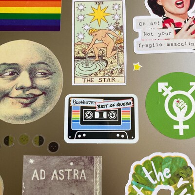 Rainbow Rocket Vinyl Sticker Pack - Etsy