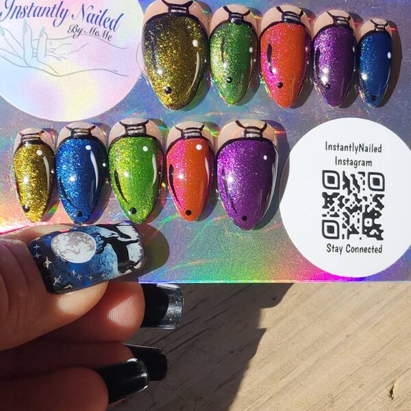 Cheetah Print Mix Design French Tip Press on Nails, Handmade Gel False ...