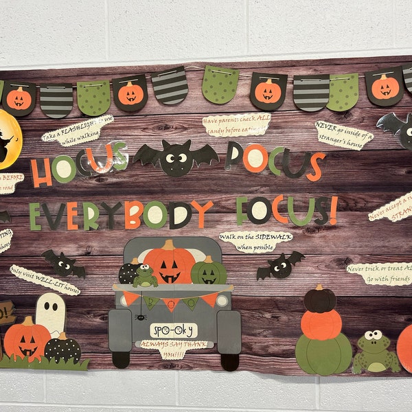 Hocus Pocus Everybody Focus - Halloween - October Bulletin Board Kit - Etsy