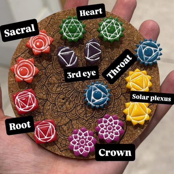 7 Chakra Symbols Clay Cutters - Mystical Craft Tools for Spiritual ...