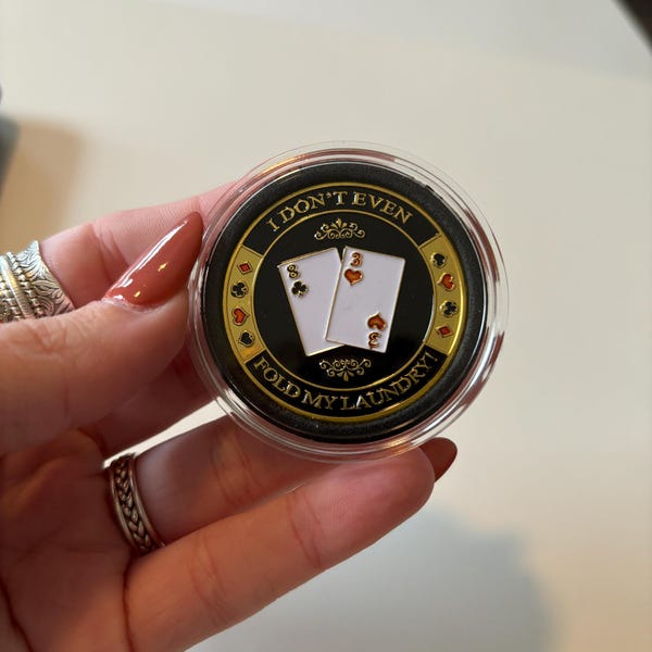 IM A DONK 7/2 off Suit Poker Card Guard Hand Protector New Poker Chip ...