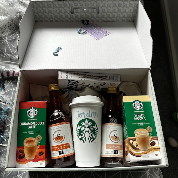 PERSONALISED STARBUCKS COFFEE Hamper, Kit, Gift Basket, Birthday ...