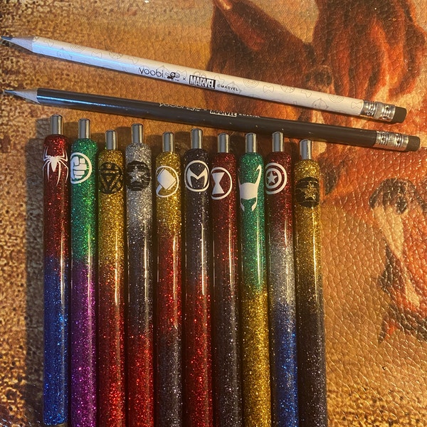 Marvel Inspired Inkjoy Gel Pens / Loki / Captain America / Iron Man ...