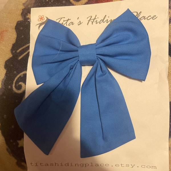 Big Blue Bow, Blue Bow, Girls Blue Bow,big Bows, Big Hair Bows, Baby ...