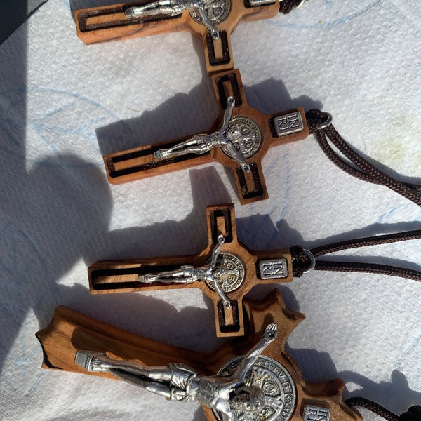 Handmade Olive Wood Wall Crucifix Cross Christian Carved Jesus From ...
