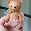 Miniature Teddy Bear Pattern, Cute Artist Bear Sewing Pattern, Joint ...