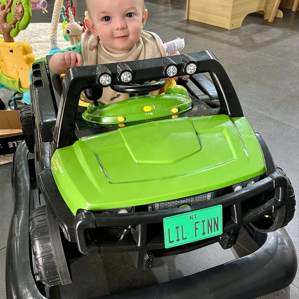 Personalized Cozy Coupe Number Plate: Custom Ride-on Car Plate (90x50mm ...