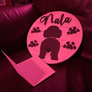 12" Round Dog Leash Holder Sign With Name, House Decor, Gift, Dog ...