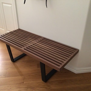 Short Nelson Bench in Ultra-matte Black. Entryway Bench - Etsy