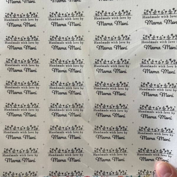 Fabric Sewing Labels, 40x Sew-on, or 16x,fold-over, Iron-on, Cotton, to ...