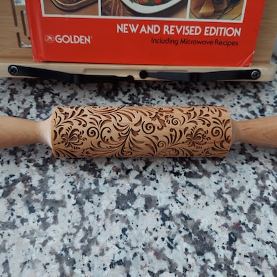 SALE Laser Engraved Rolling Pin, Embossing Rolling Pin,embossed Dough ...