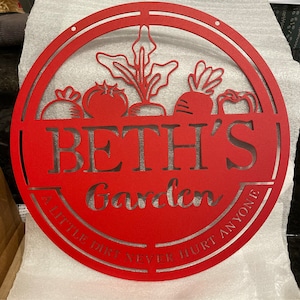 Custom Vegetable Garden Sign Metal Vegetable Stand Signs - Etsy