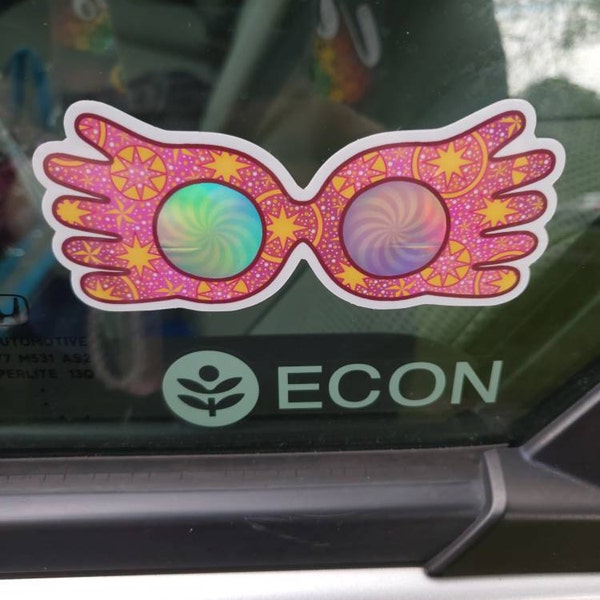 PINK HOLOGRAPHIC GLASSES Vinyl Sticker - Etsy