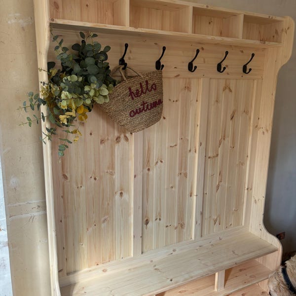 4ft Coat Rack,boot Room, Hallway Bench,monks Bench, Shoe Storage, Any ...