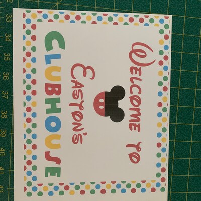 INSTANT DOWNLOAD Editable Mouse Clubhouse Inspired 8x10 and 11x14 Party ...