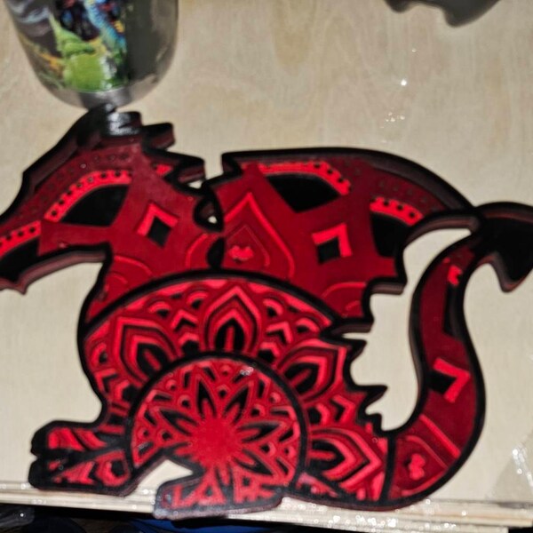 Dragon Layered SVG 4 Layer Animal Svg, Cricut Projects, Multi Layer Svg ...