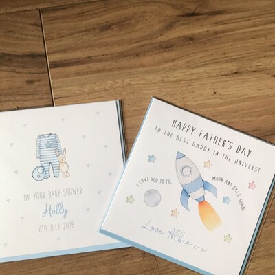 Personalised Father's Day Cards Rocket Fathers Day Cards - Etsy