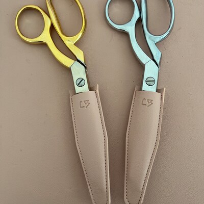 Genuine Leather Brown Hair Scissors Case With Adjustable Strap Scissors ...