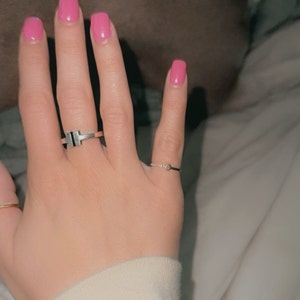 14k Real Solid Gold Diamond X Ring, Criss Cross Ring, Cross Thumb Ring ...