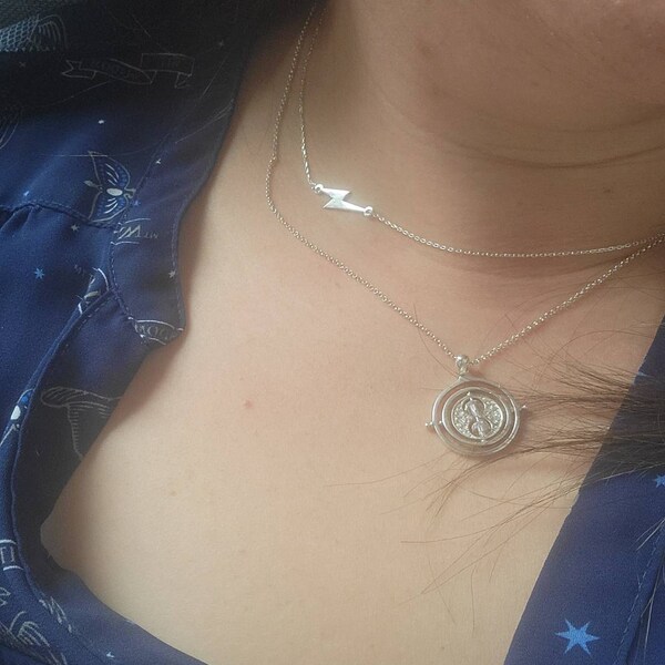Lightning Bolt Necklace, 925 Silver Lightning Bolt Charm | Thunderbolt ...