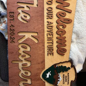 Custom National Park Sign, Wedding Sign, Camp Wedding, Hiker Gift ...