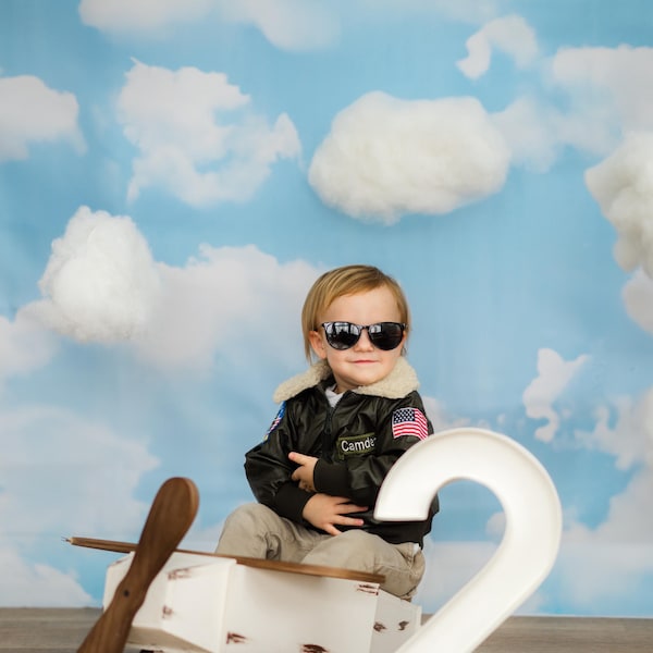 Personalized Green Kids Aviator Jacket*baby Pilot Jacket*infant Aviator ...
