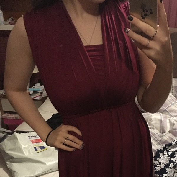 Beige Infinity Dress, Champagne Bridesmaid Dress, Prom Dress, Twist ...