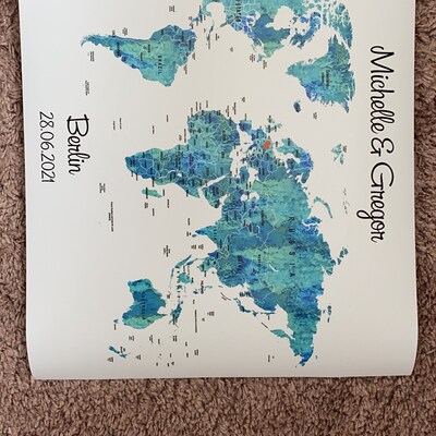 Custom Map of the World Custom World Map World Map - Etsy