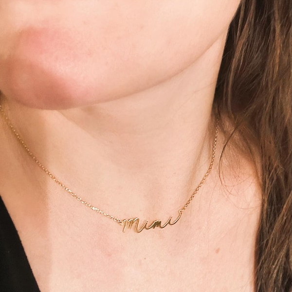 Dainty Mimi Necklace, Sterling Silver, Gold, Mimi Necklace, Gift for ...