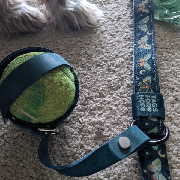 Personalized Leather Dog Ball Holder, Pet Toy Accessory - Etsy