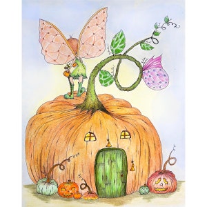 Fairy's Gourd House Coloring Page printable Adult - Etsy