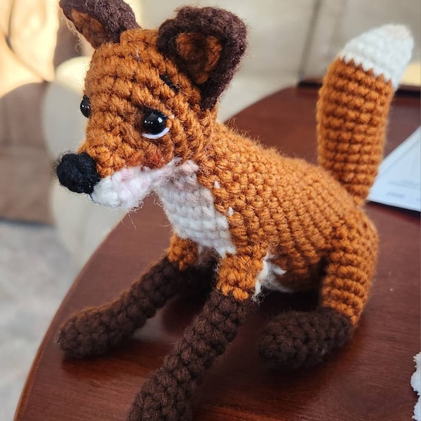 Crochet Pattern for Flamsie, Realistic Crochet Fox Amigurumi - Instant ...