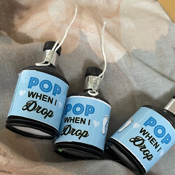 40x Pop When I Drop Baby Shower Gift Favour Party Popper Wrappers ...