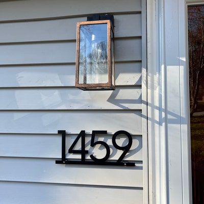 Modern Deco House Number Sign Metal Address Number Plaque Modern ...