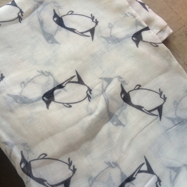 Navy Music Notes Print Infinity / Long Scarf Women's Accessories Gift ...