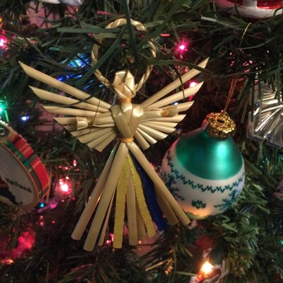 Tree Topper for Christmas.straw Stars.scandinavian Ornament.festive ...