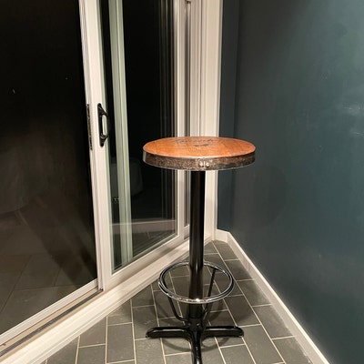 Pub Table 42 Tall Laser Engraved W/ Footrest - Etsy
