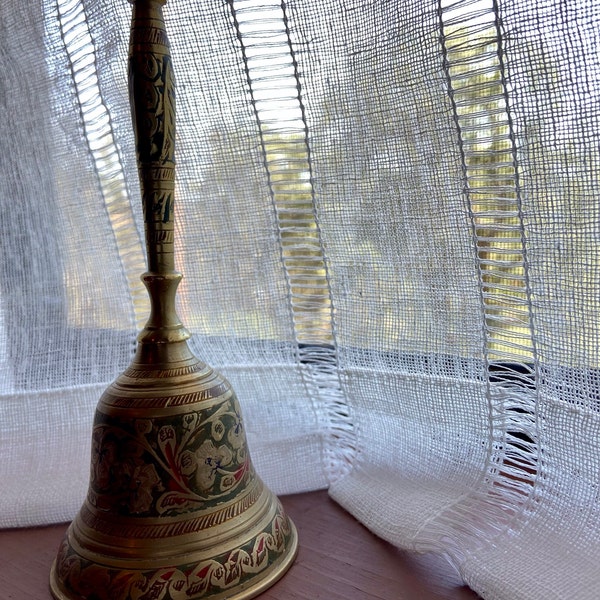 Rusty Vintage Bell, Rusty Bell, Vintage Cow Bell, Beaded String Bell ...