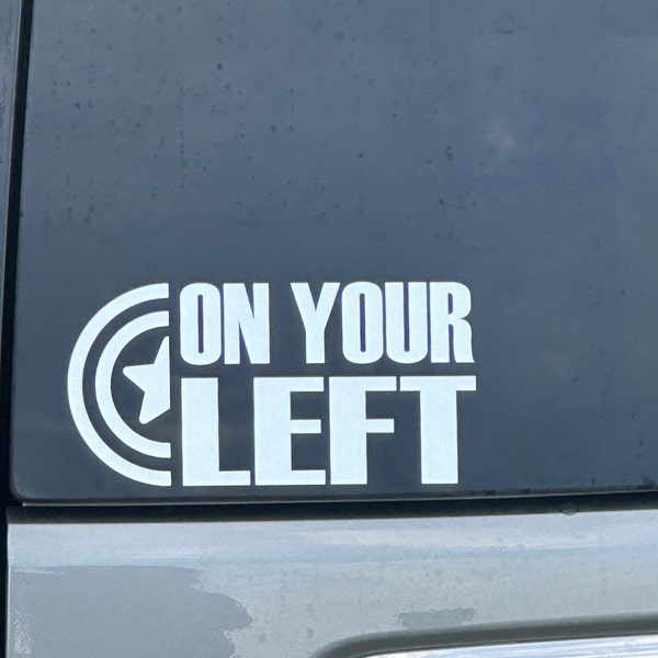 Captain America on Your Left Vinyl Sticker Decal for Car Window Laptop ...